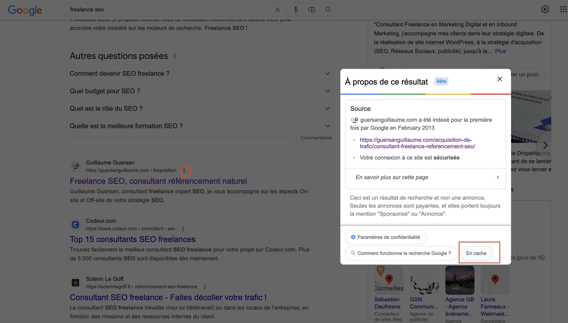 Cache Google : quel est son rôle concernant votre site web