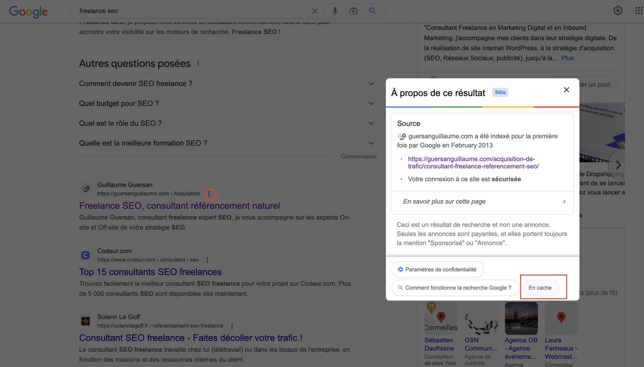 Cache Google : quel est son rôle concernant votre site web